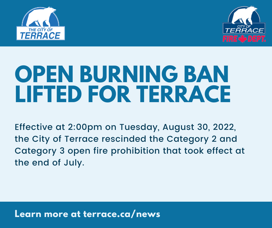 Open Burning Ban Lifted for Terrace | City of Terrace